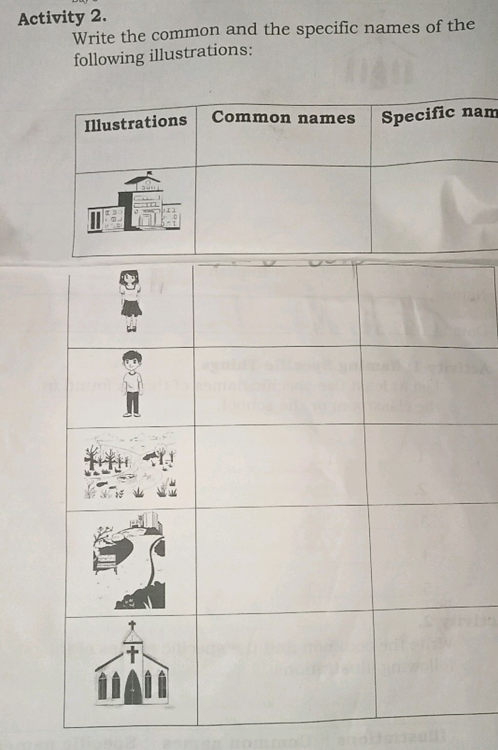 Activity 2. Write the common and the | StudyX