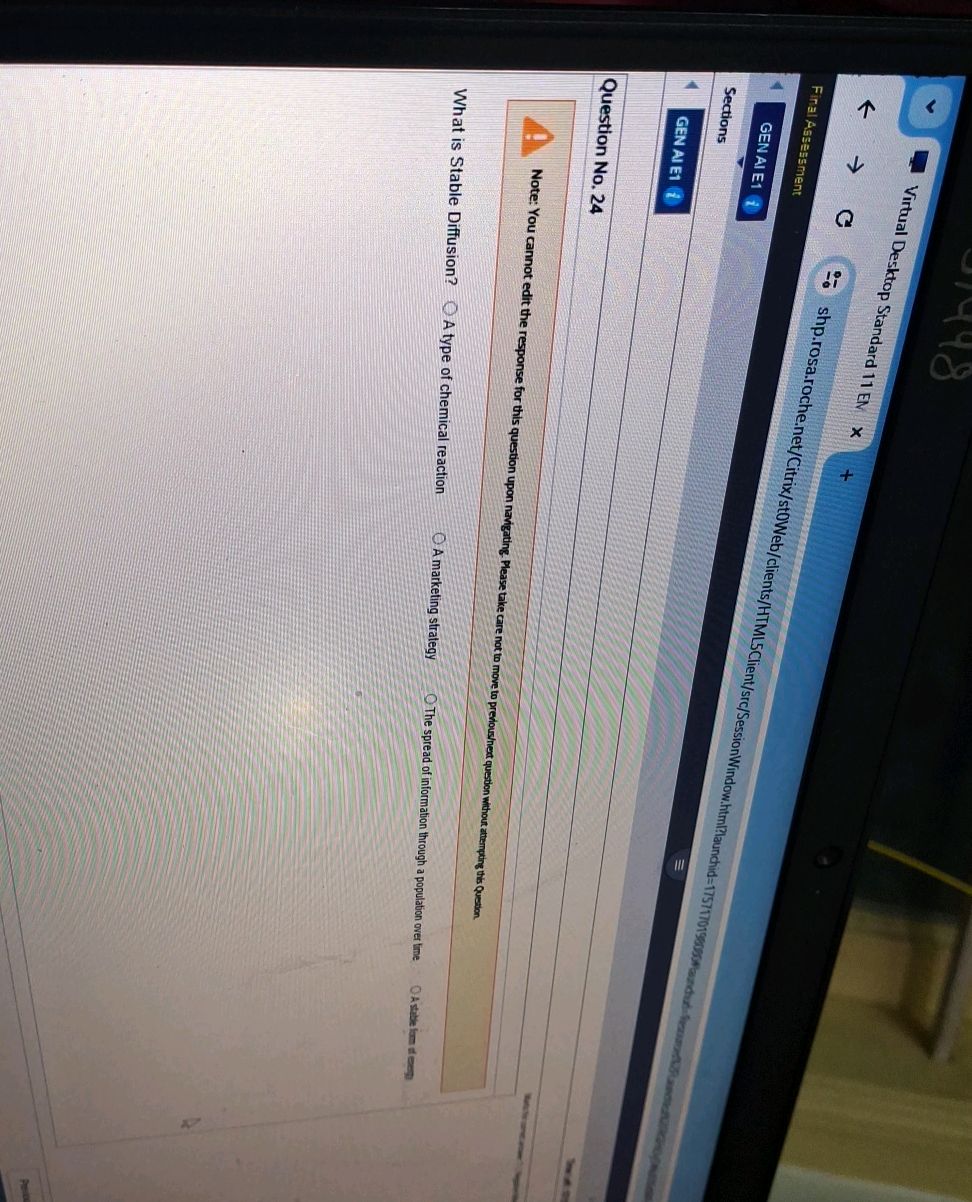 What is Stable Diffusion? O A type of | StudyX