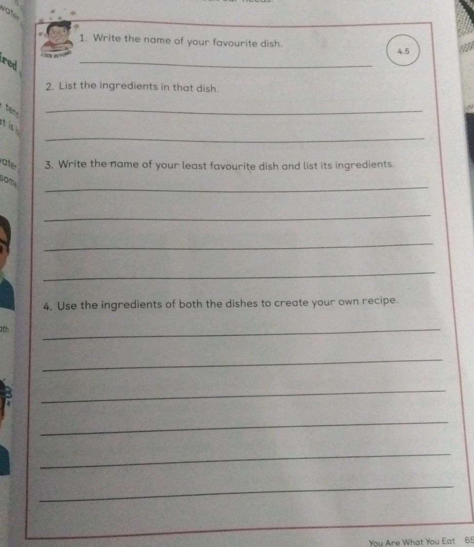 1. Write the name of your favourite dish. | StudyX