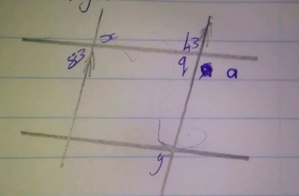 Given two parallel lines intersected by a | StudyX