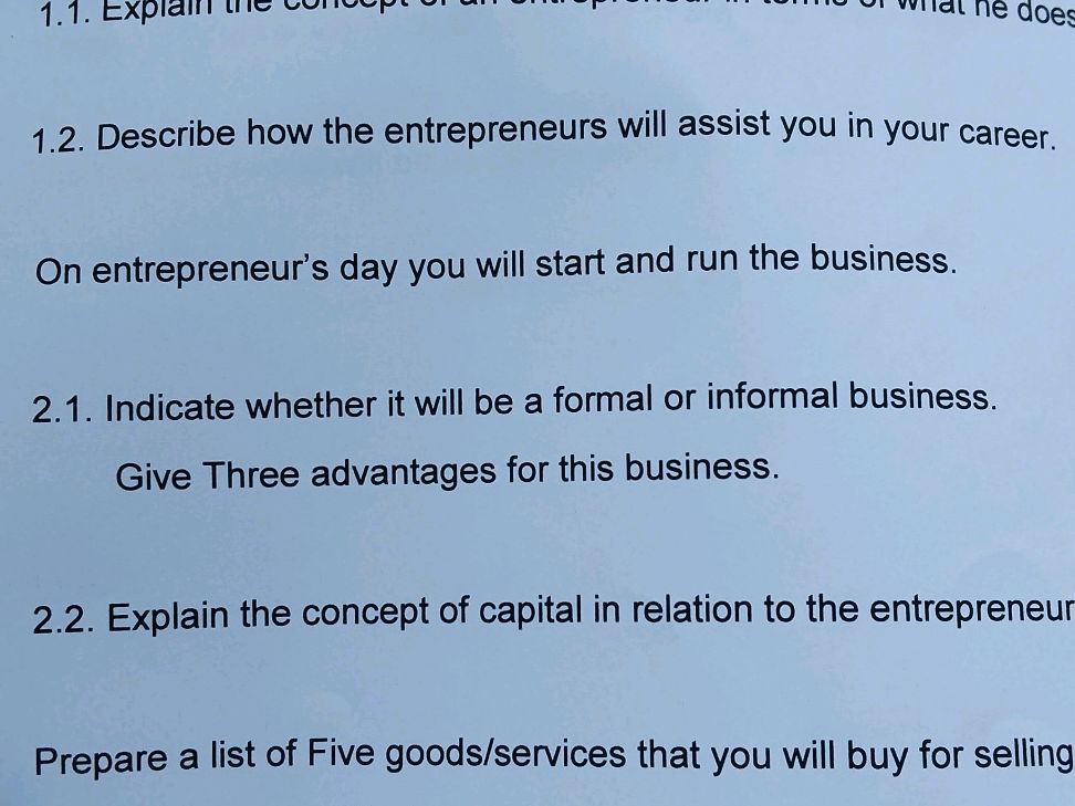 1.1. Explain the concept of an entrepreneur | StudyX