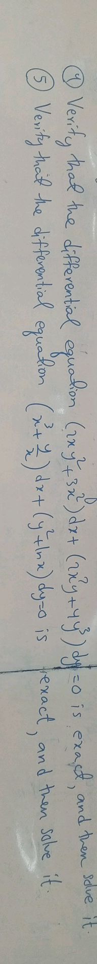 (5) Verify that the differential equation | StudyX