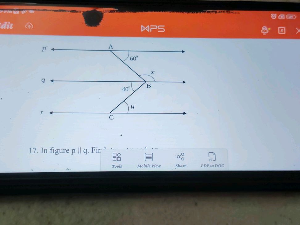 Geometry Parallel Lines Figure | StudyX