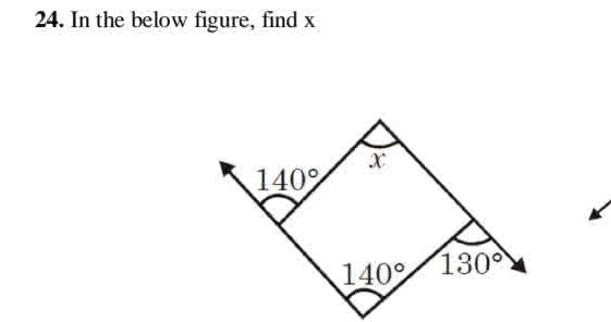 24. In the below figure, find x | StudyX