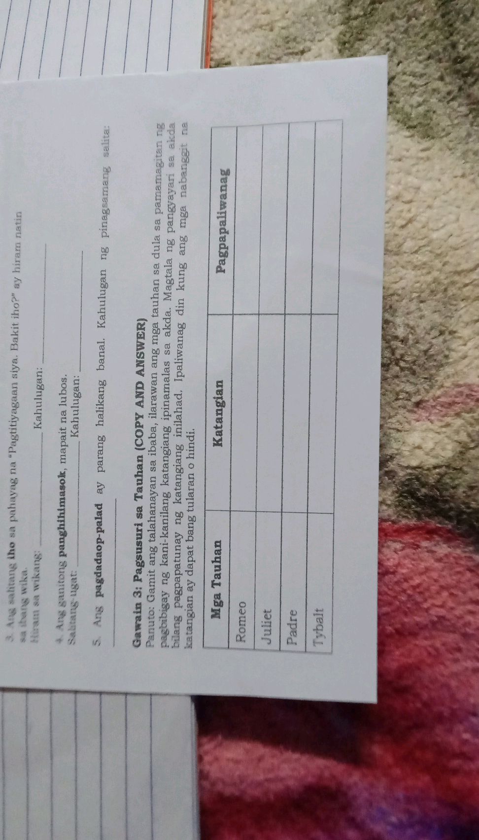 3. Ang salitang tho sa pahayag na | StudyX