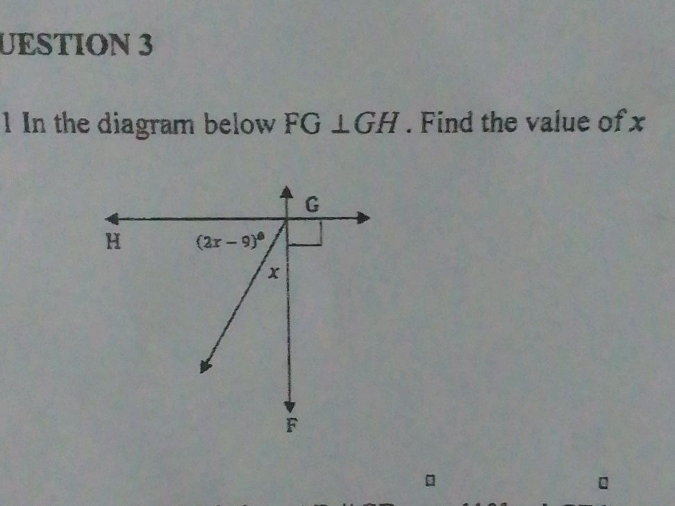 1 In the diagram below FG $ $ GH. Find the | StudyX