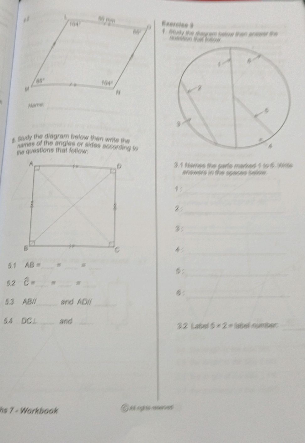 Exercise 3 1. Study the diagram below then | StudyX