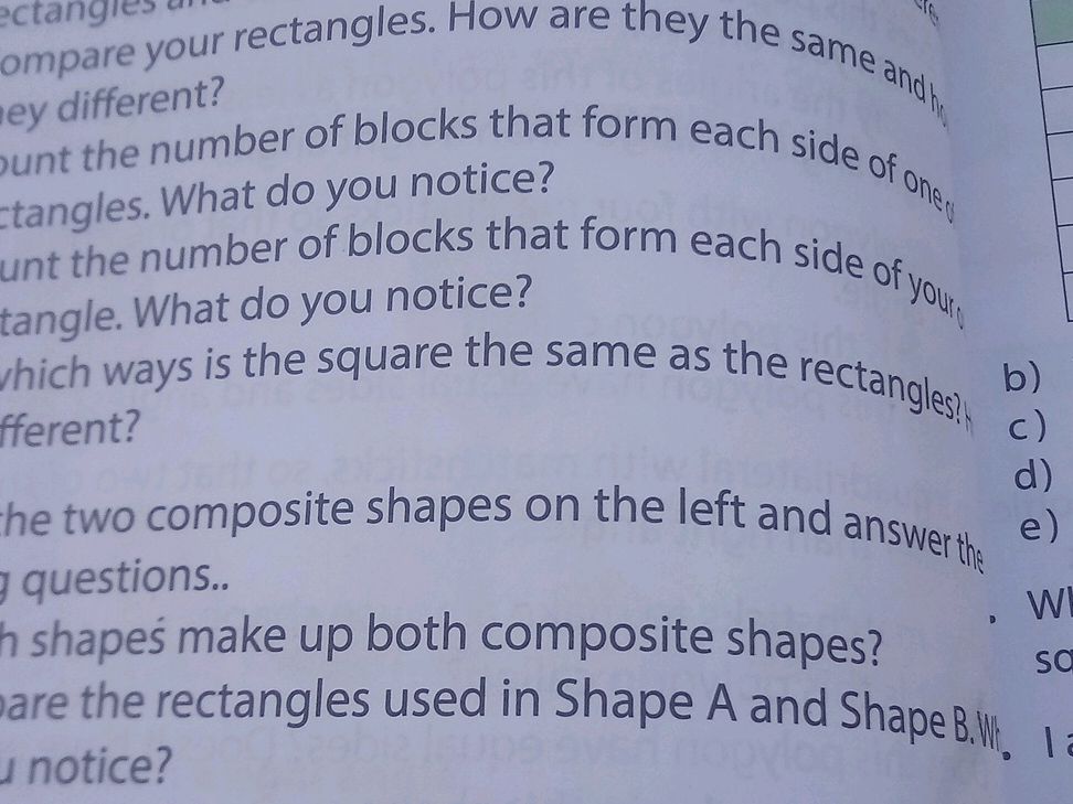 Compare your rectangles. How are they the | StudyX