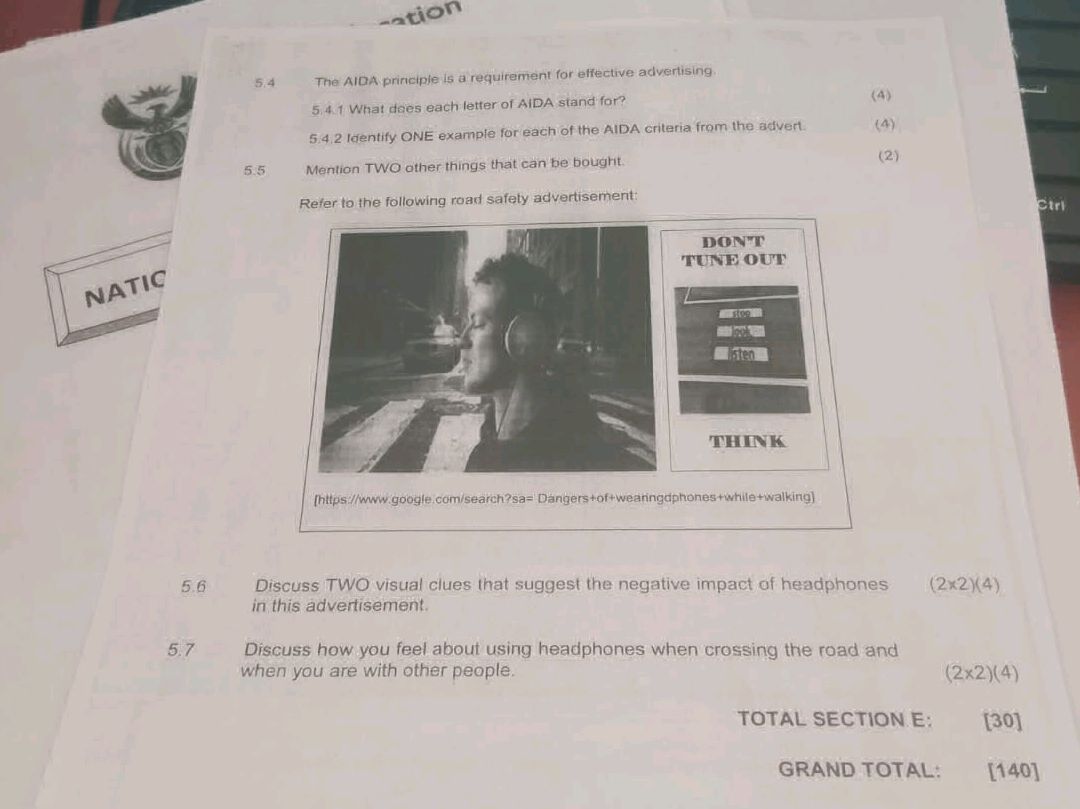 5.4 The AIDA principle is a requirement for | StudyX