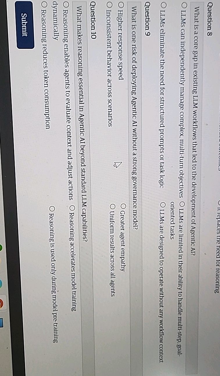Question 8 What is a core gap in existing