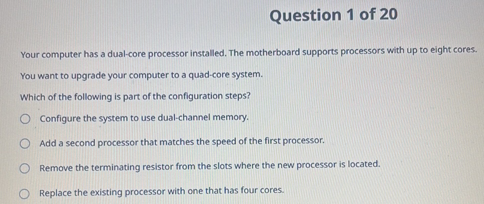 Your computer has a dual-core processor | StudyX
