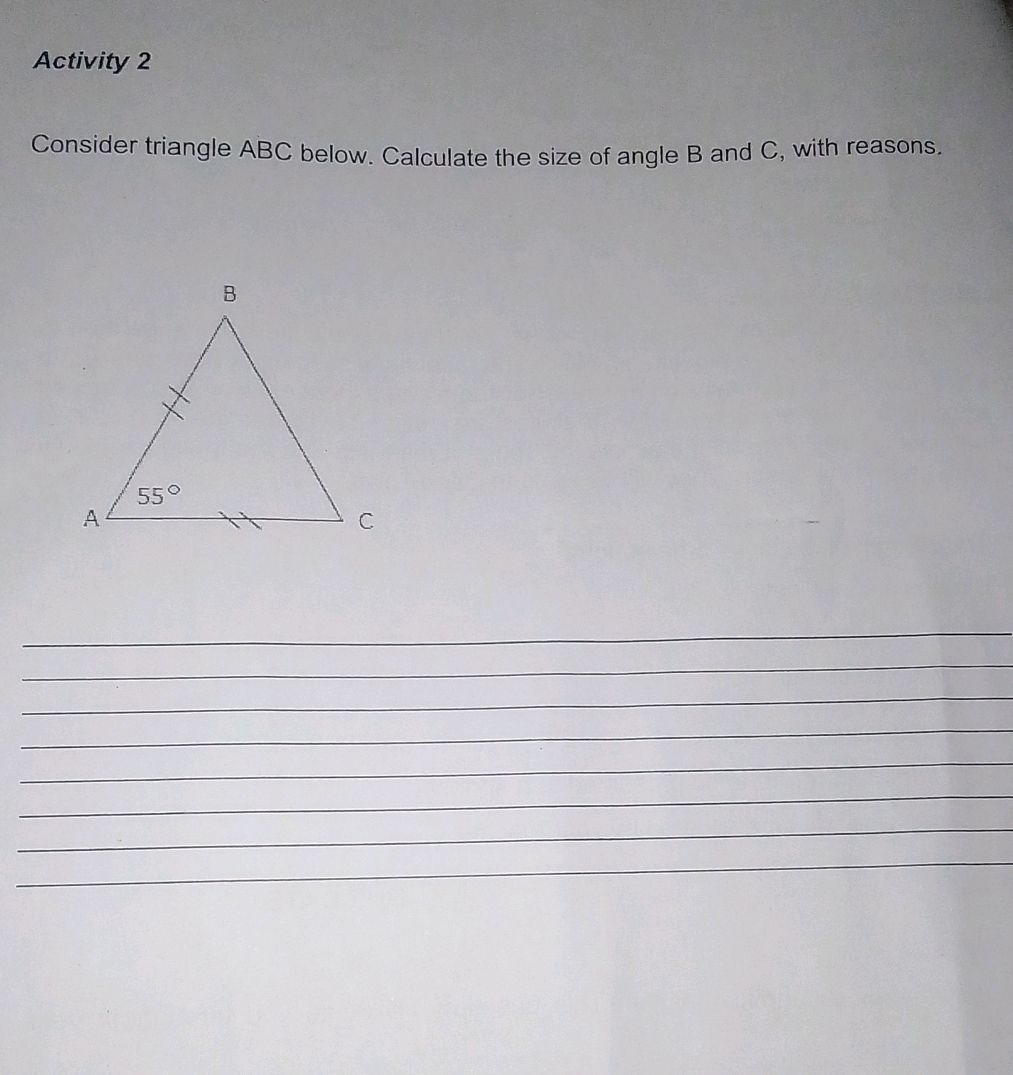 Consider triangle ABC below. Calculate the | StudyX