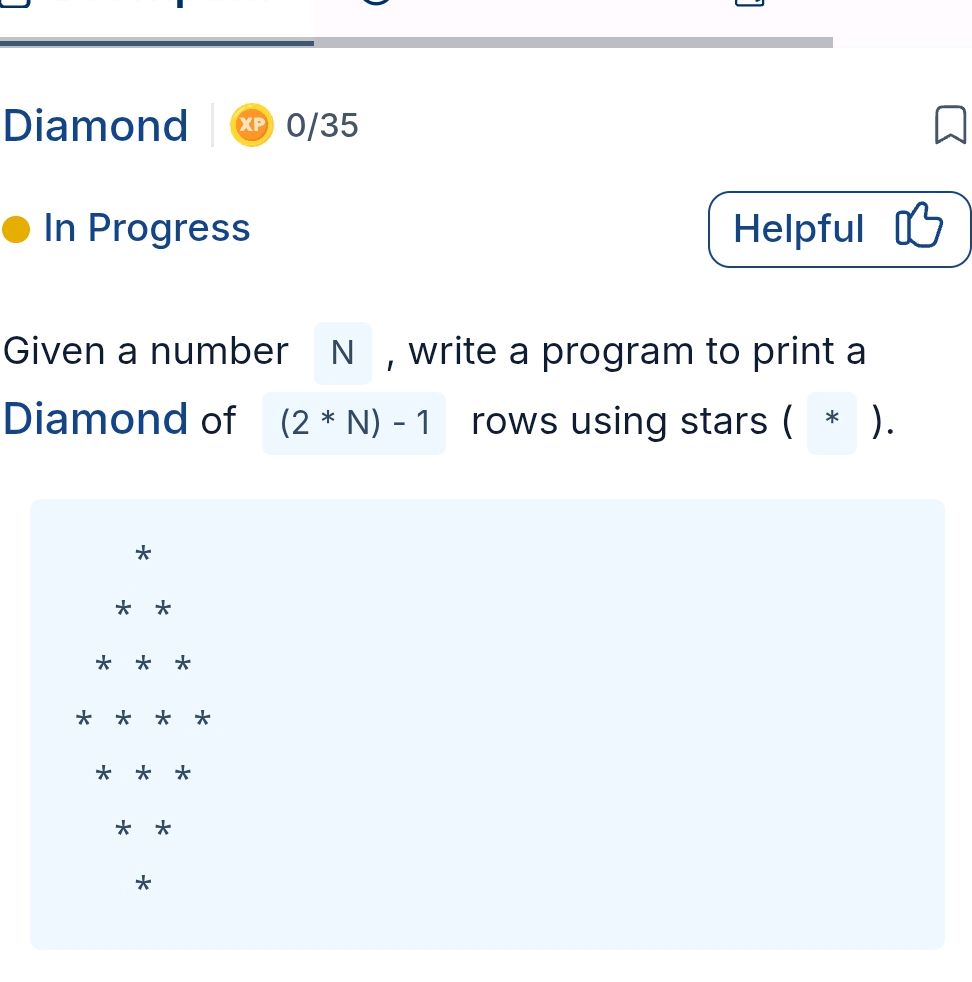 Diamond (조) $0 / 35$ - In Progress Helpful | StudyX