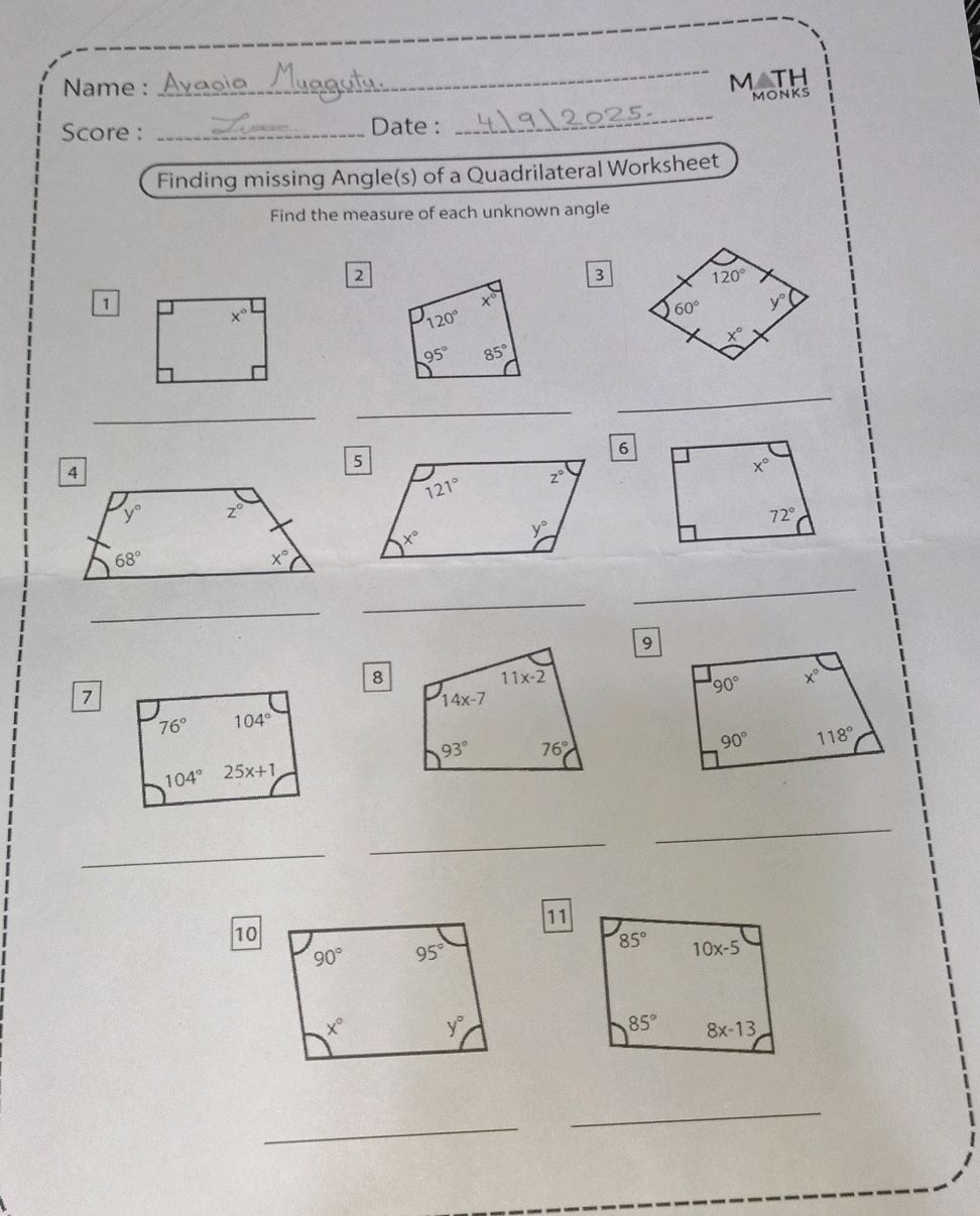 Name: Avacia Muagutu. Score: Date: | StudyX