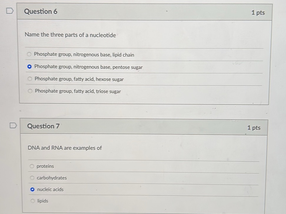 Question 6 Name the three parts of a | StudyX
