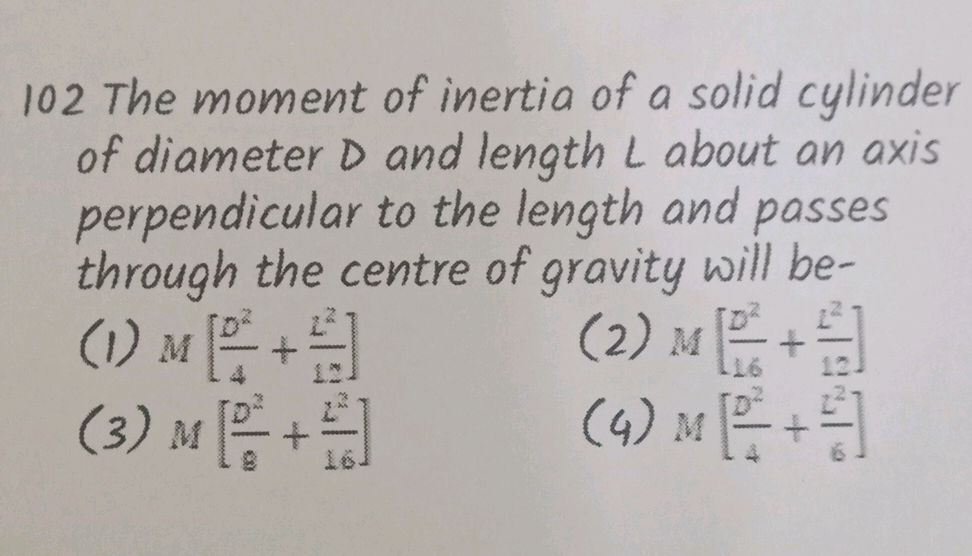 102 The moment of inertia of a solid | StudyX