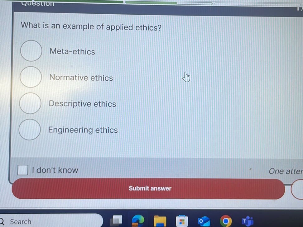 What is an example of applied ethics? | StudyX