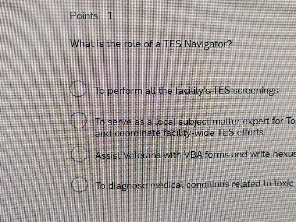 What is the role of a TES Navigator? To