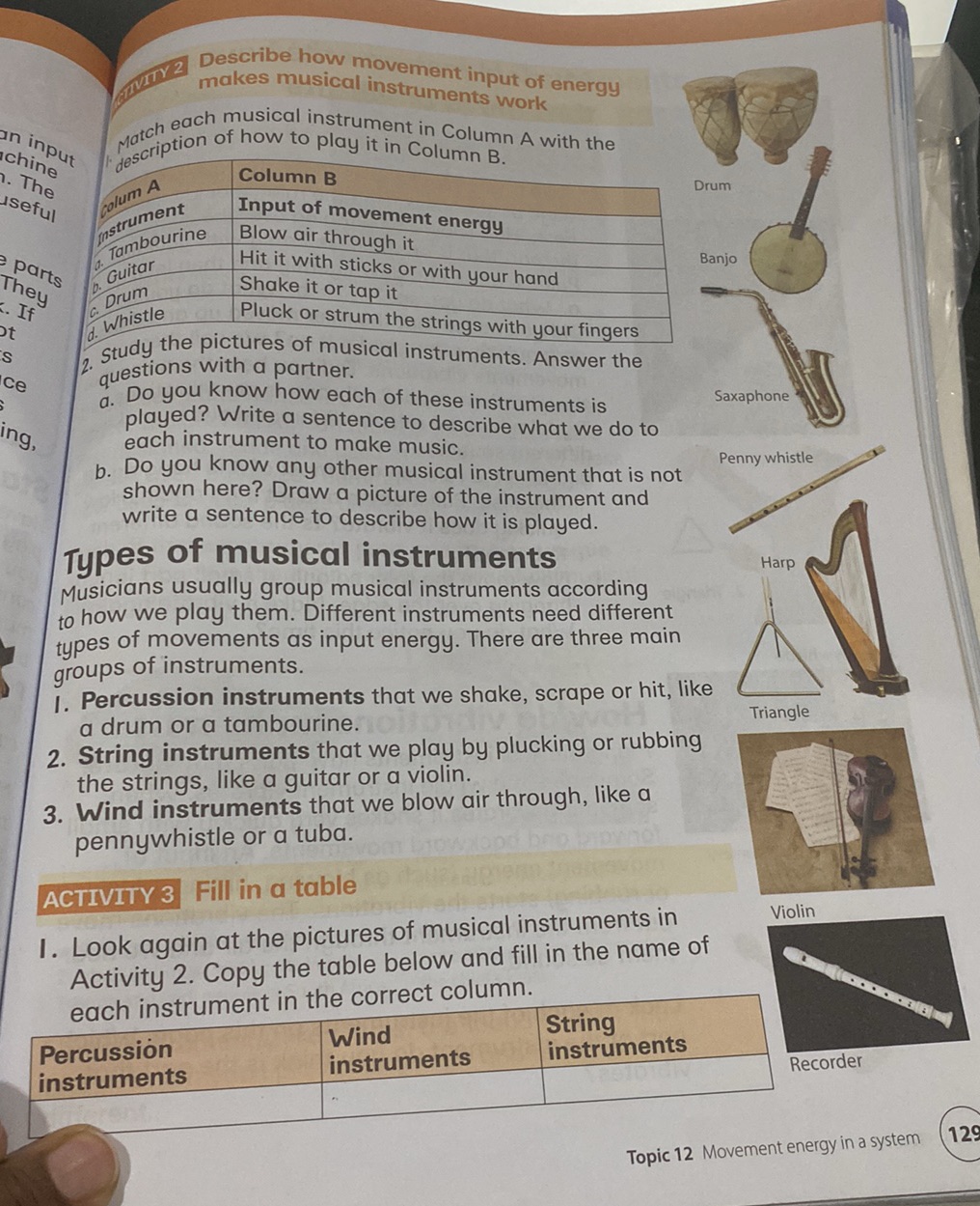 ACTIVITY 2 Describe how movement input of | StudyX