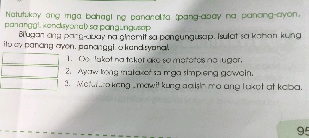 Natutukoy ang mga bahagi ng pananalita | StudyX