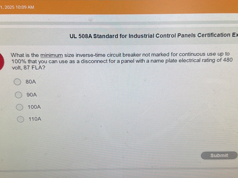 1. 2025 10:09 AM UL 508A Standard for | StudyX