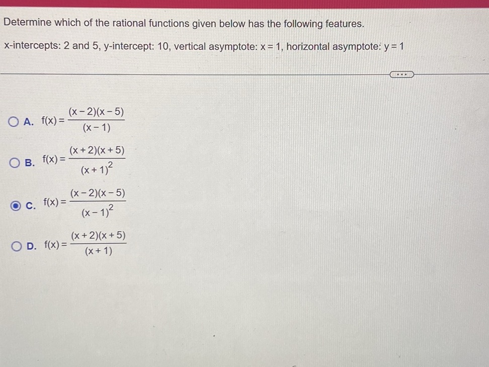 Determine which of the rational functions | StudyX