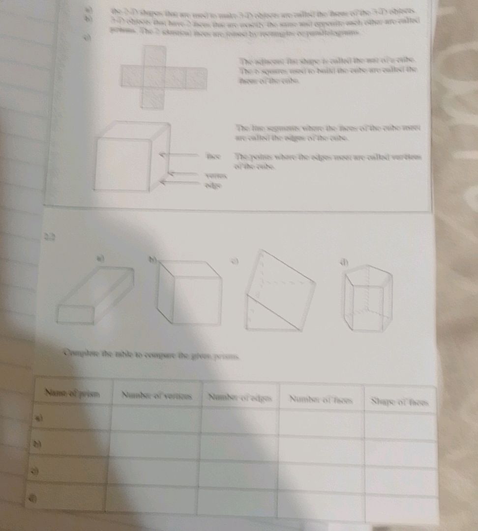 The 2-D shapes that are used to make 3-D | StudyX