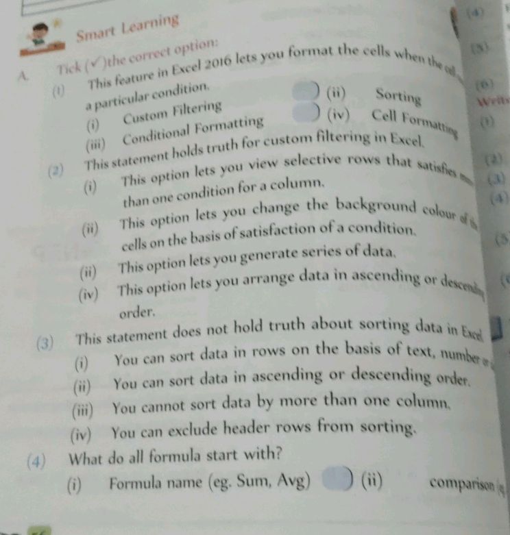 Tick ( ) the correct option: (1) This | StudyX