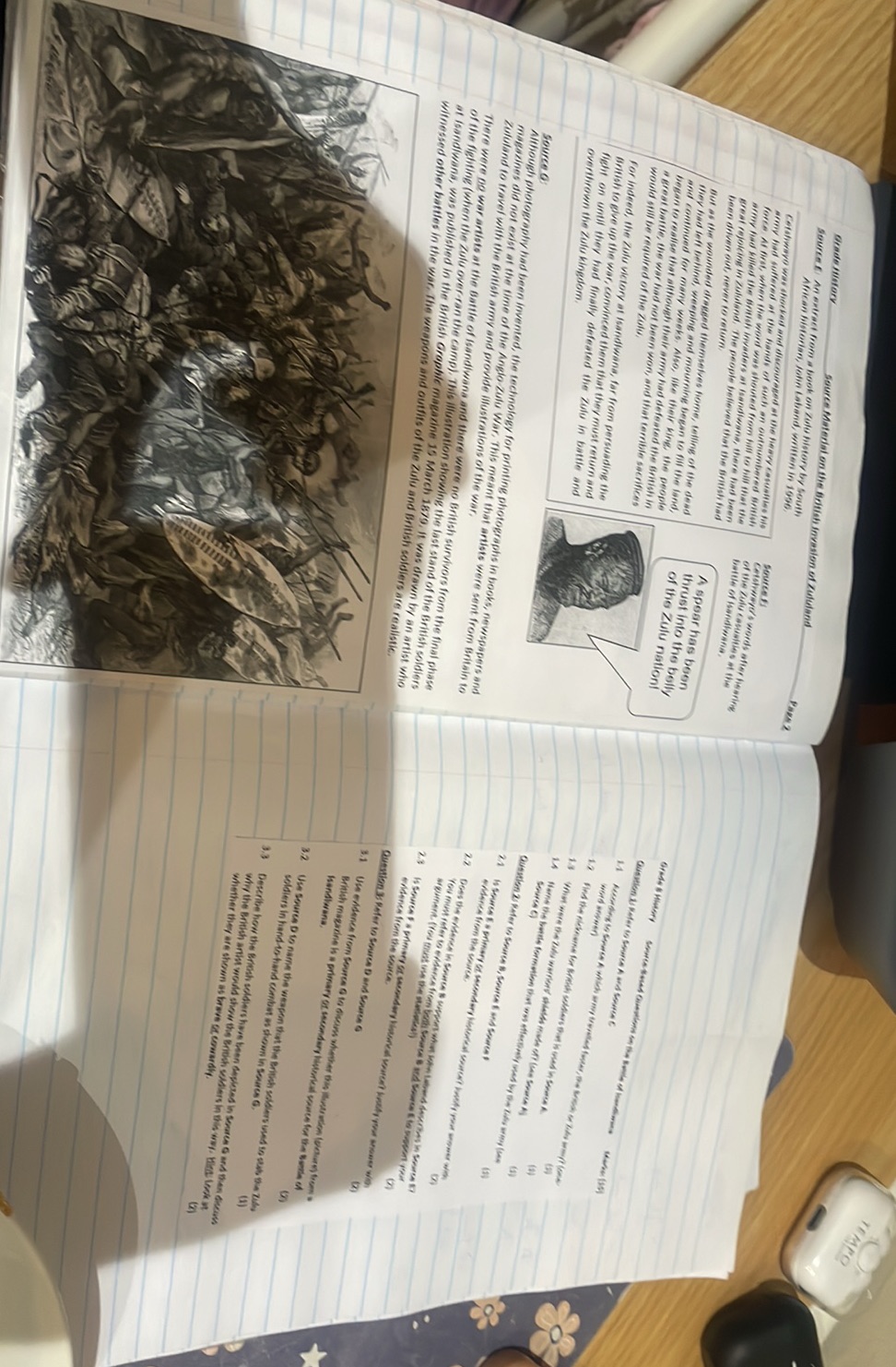 Grade 8 History Source Based Questions on | StudyX