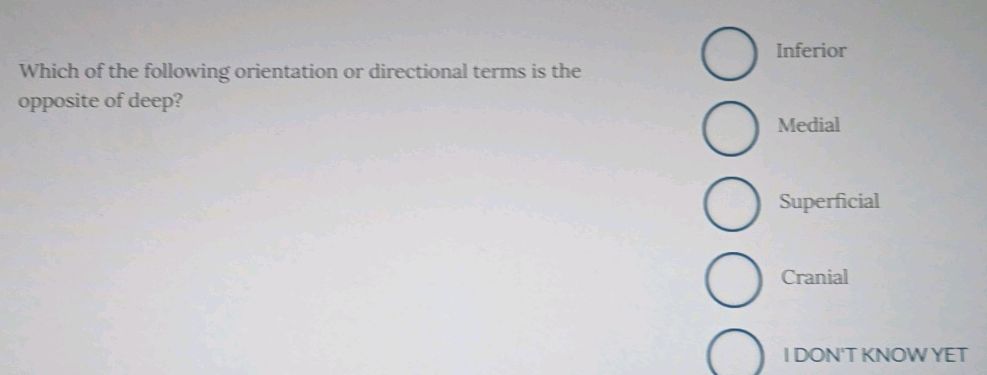 Which of the following orientation or | StudyX