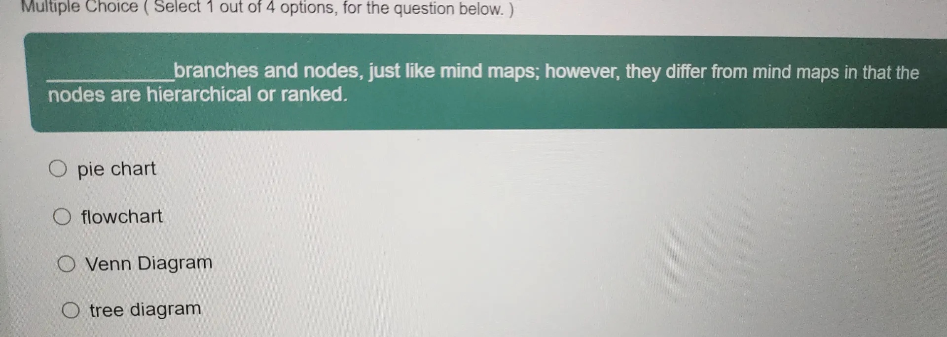 Multiple Choice (Select 1 out of 4 options | StudyX