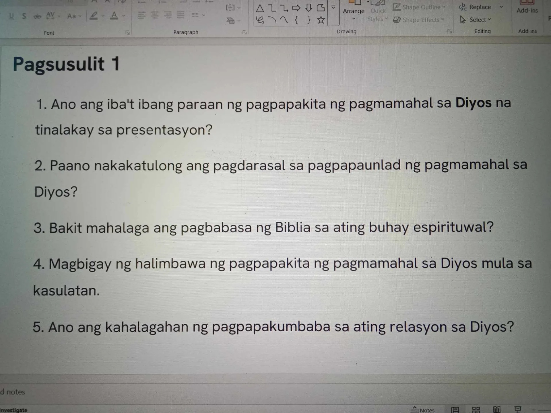 Pagsusulit 1 1 Ano ang ibat ibang paraan ng | StudyX