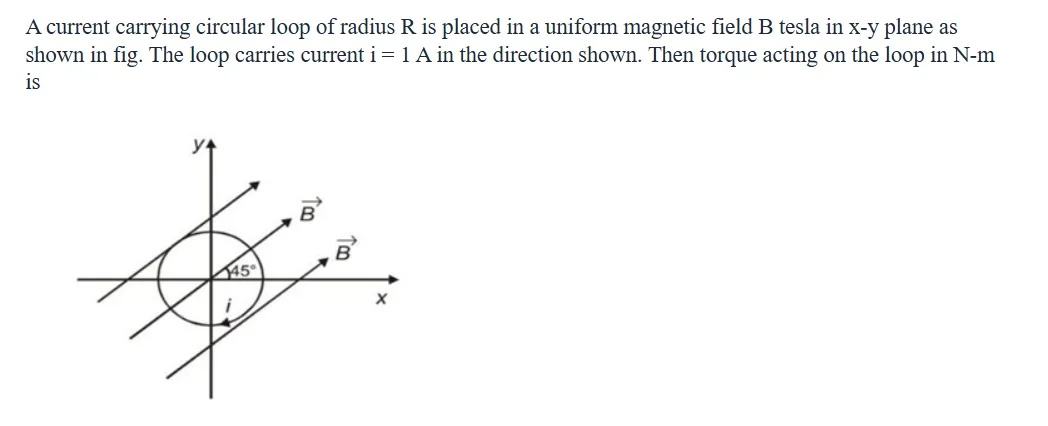 A current carrying circular loop of radius R | StudyX