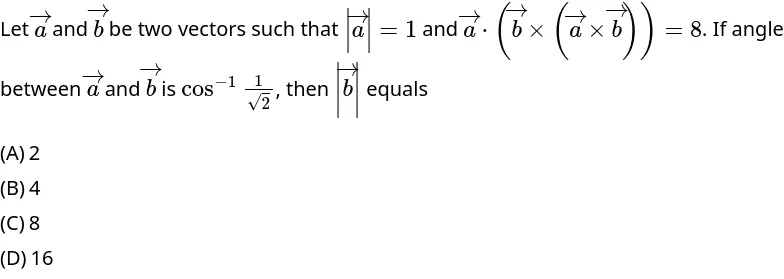 Let (a) and (b) be two vectors such that (a | StudyX