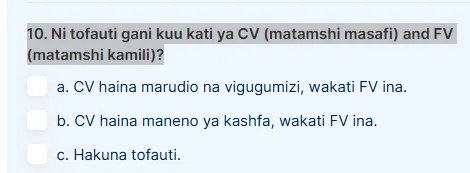 10 Ni tofauti gani kuu kati ya CV (matamshi