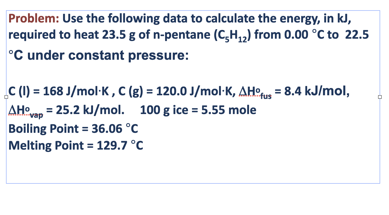 Problem Use the following data to calculate | StudyX