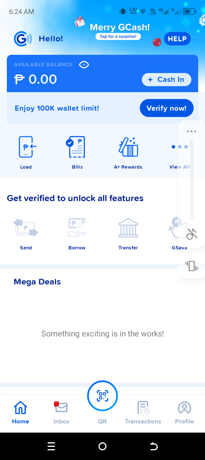 The image contains a screenshot of a GCash