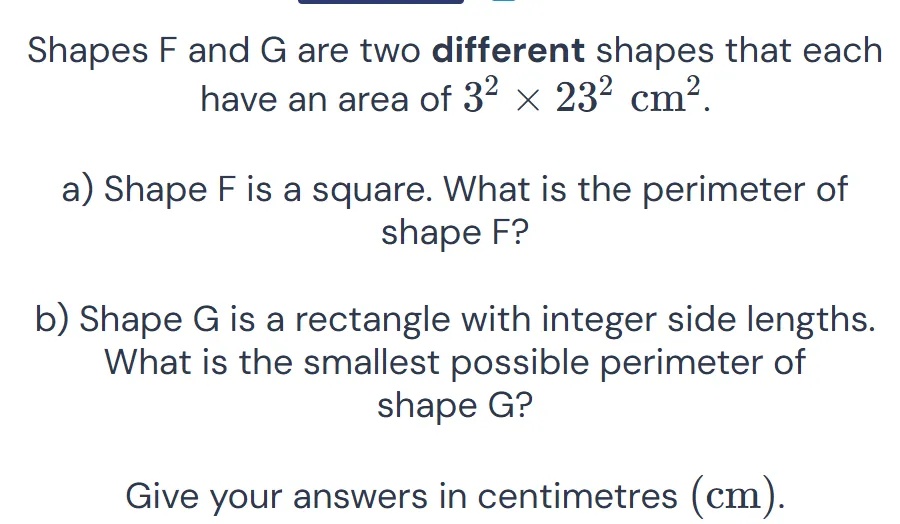 Shapes F and G are two different shapes that | StudyX