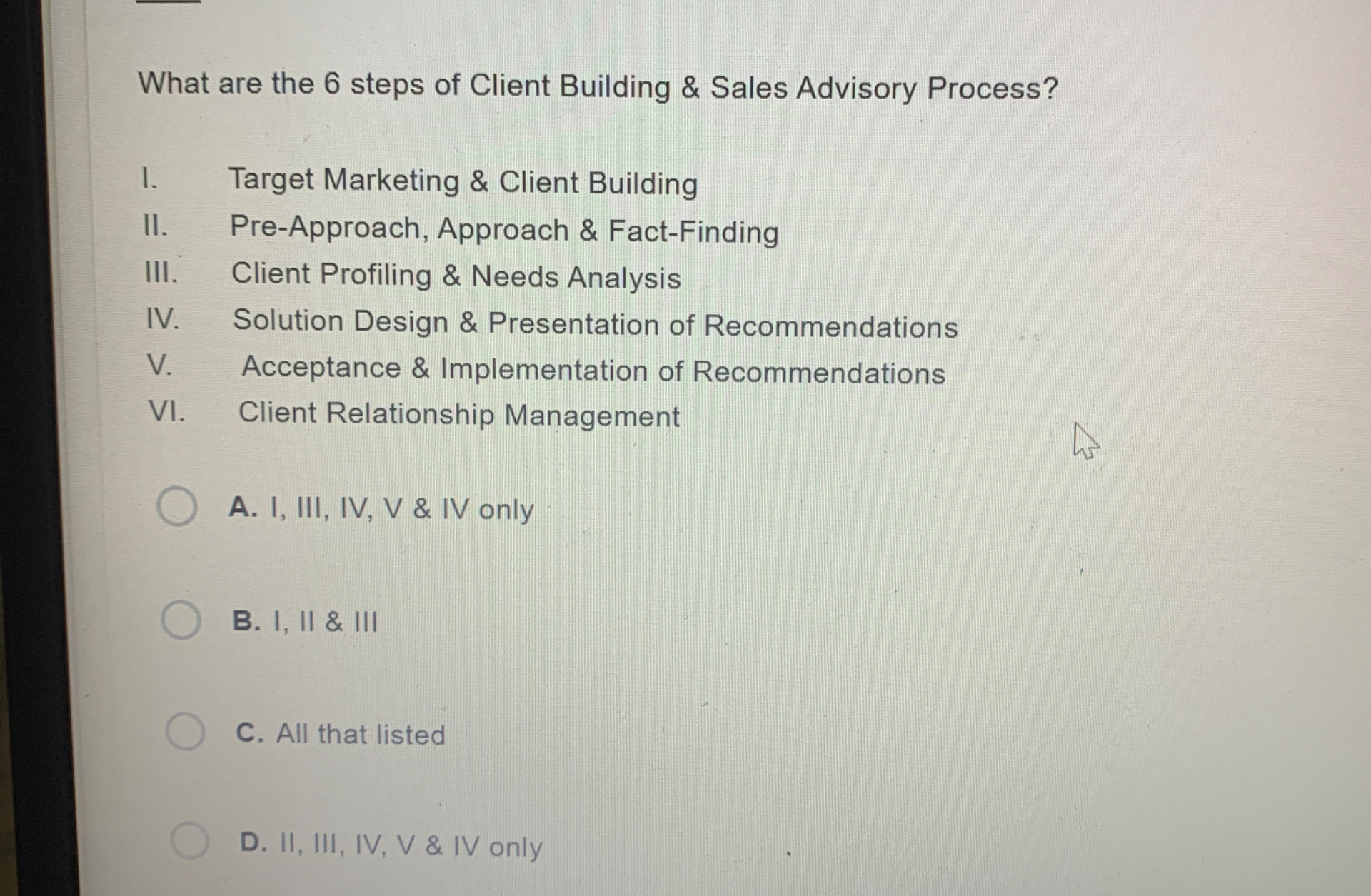 What are the 6 steps of Client Building | StudyX