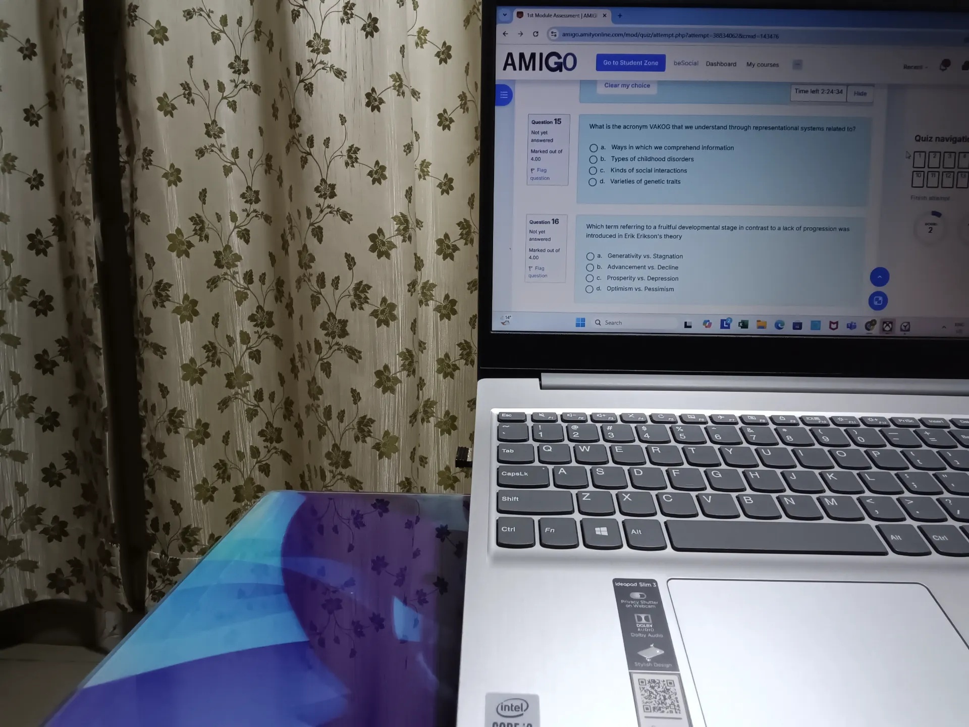 Question 15 What is the acronym VAKOG that | StudyX