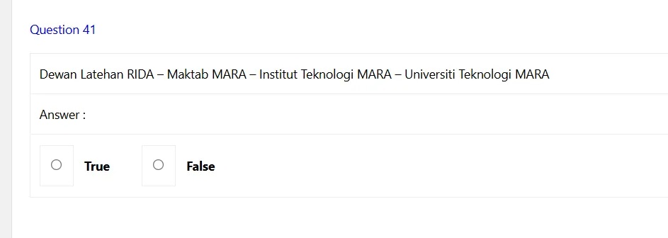 Question 41 Dewan Latehan RIDA - Maktab MARA | StudyX