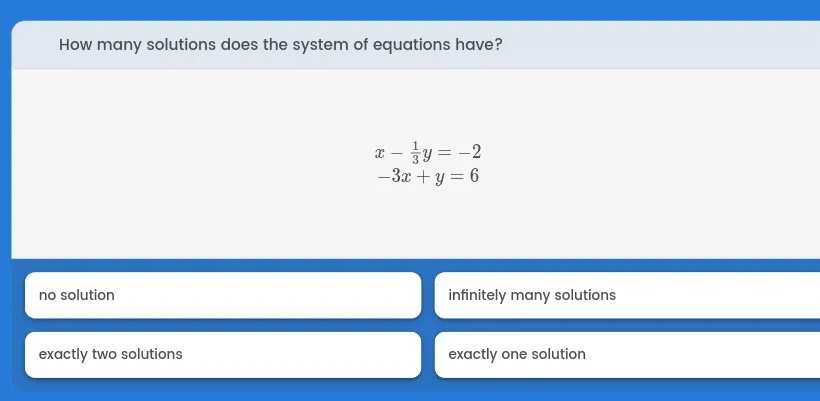 How many solutions does the system of | StudyX