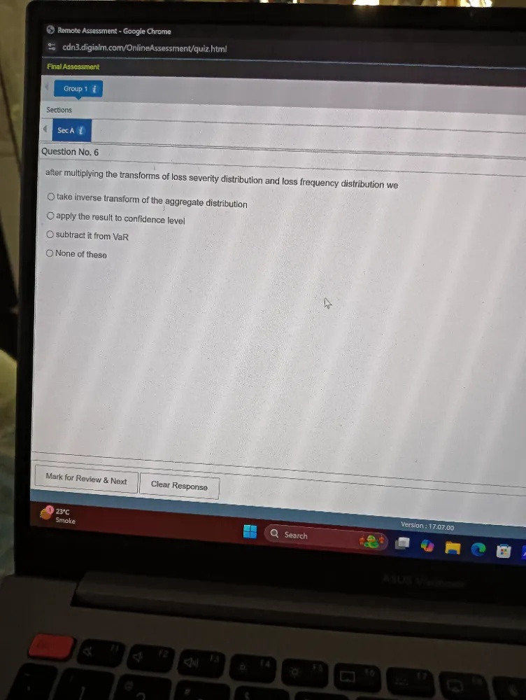 after multiplying the transforms of loss | StudyX