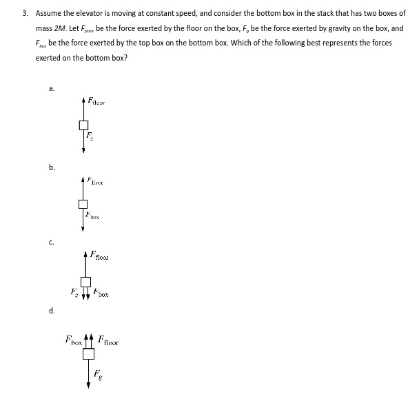 3 Assume the elevator is moving at constant | StudyX