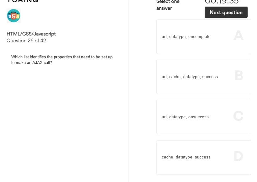 HTML/CSS/Javascript Question 26 of 42 Which | StudyX