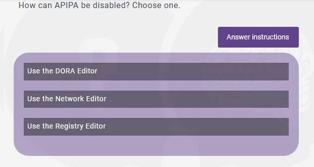 How can APIPA be disabled Choose one Use the | StudyX