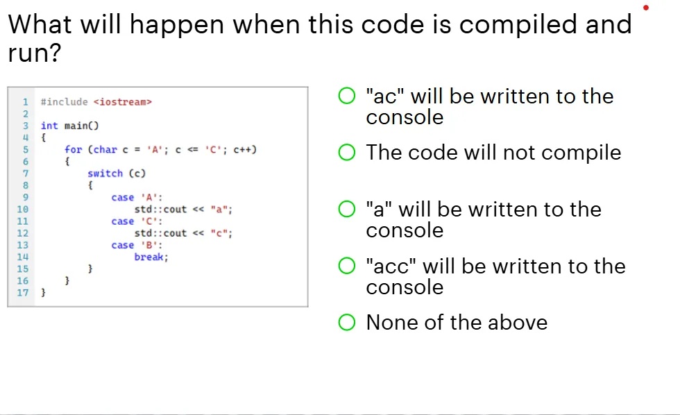 What will happen when this code is compiled | StudyX