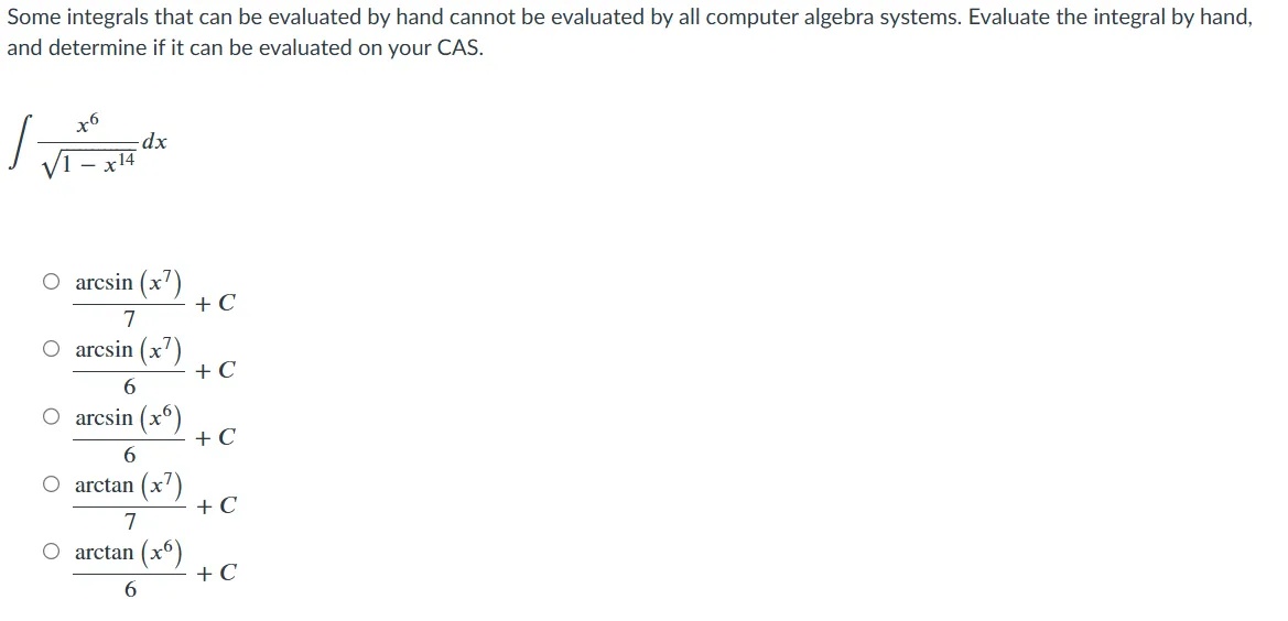Some integrals that can be evaluated by hand | StudyX