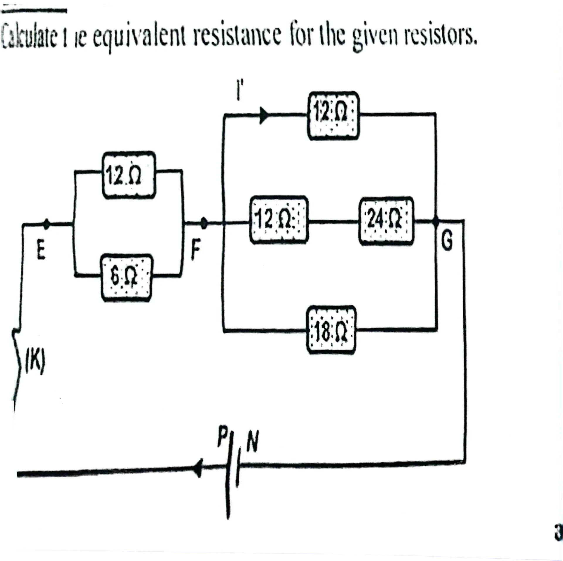 Calculate the equivalent resistance for the | StudyX