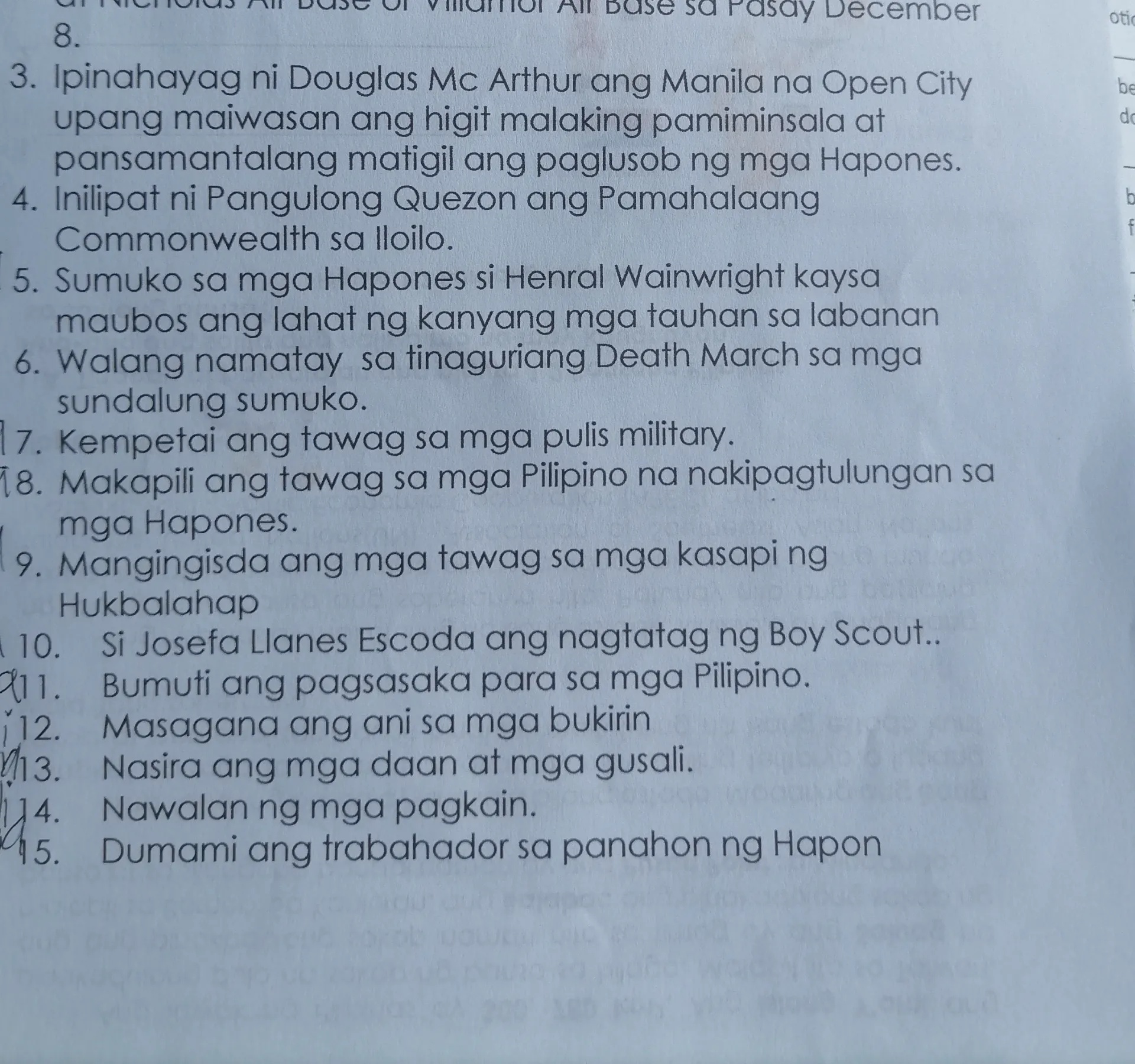3 Ipinahayag ni Douglas Mc Arthur ang Manila | StudyX